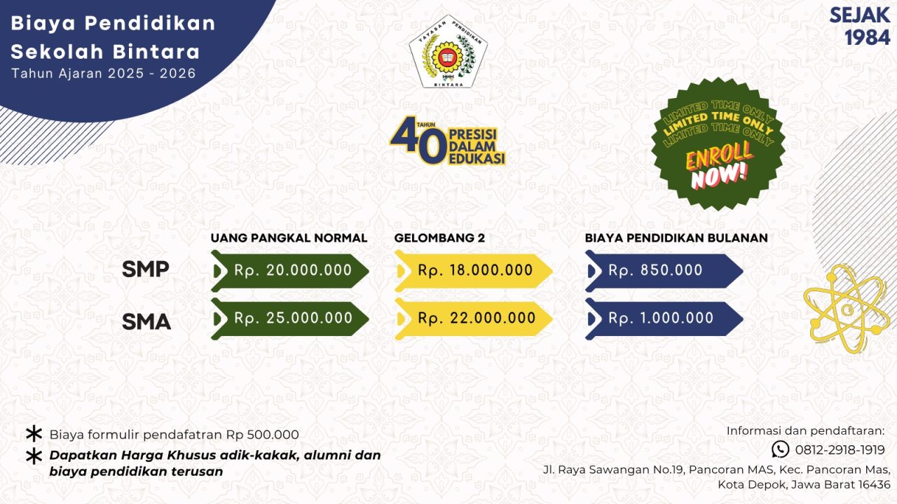 Biaya Pendidikan | Sekolah Bintara
